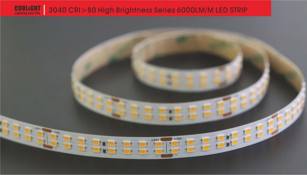 3040 LED Strip 256 LEDs/m 24V 40W - COOLIGHT