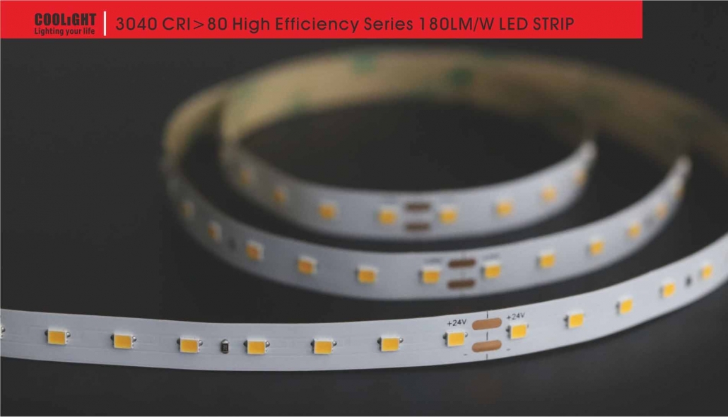 3040 Series LED Strip - 80 LEDs/m, 24V, 14.4W, CRI>80