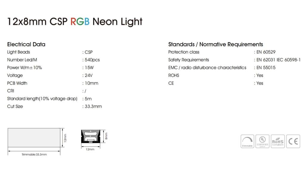 12x8mm CSP RGB Neon Light – COOLIGHT